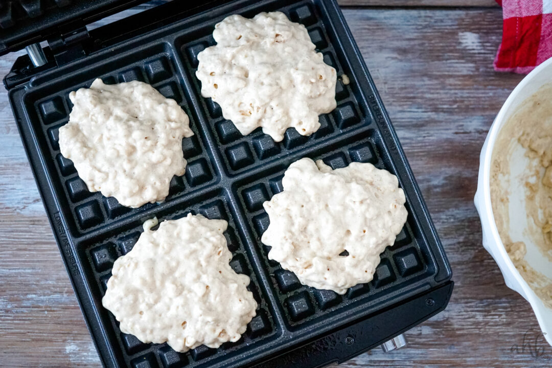 Old Fashioned Oatmeal Waffles - Accidental Happy Baker