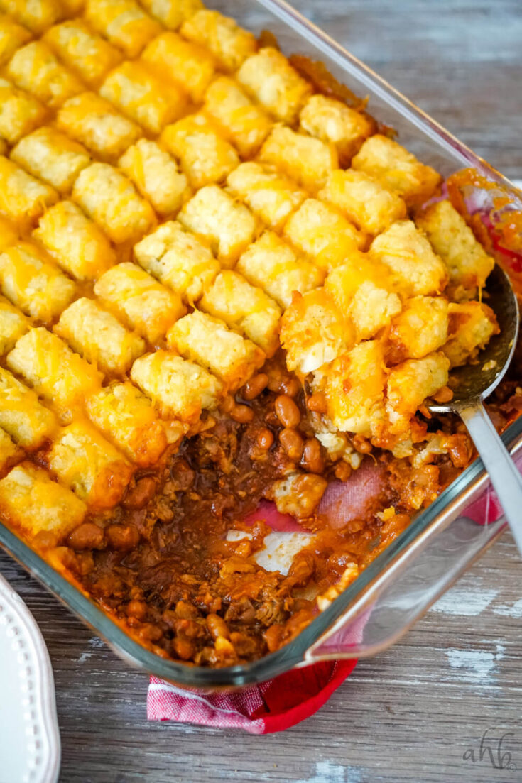Pulled Pork Tater Tot Casserole - Accidental Happy Baker