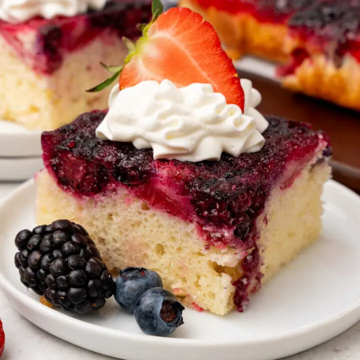 Berry Upside Down Cake - Accidental Happy Baker