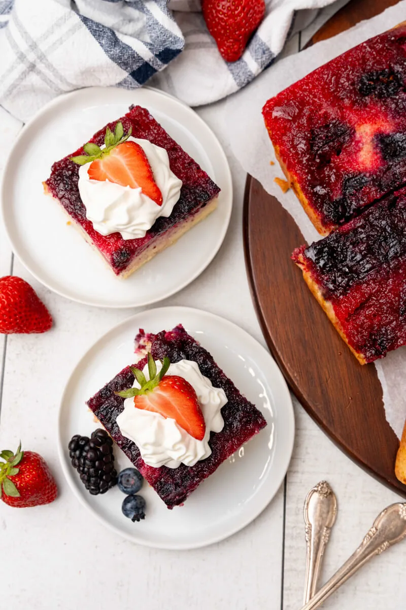 Berry Upside Down Cake - Accidental Happy Baker