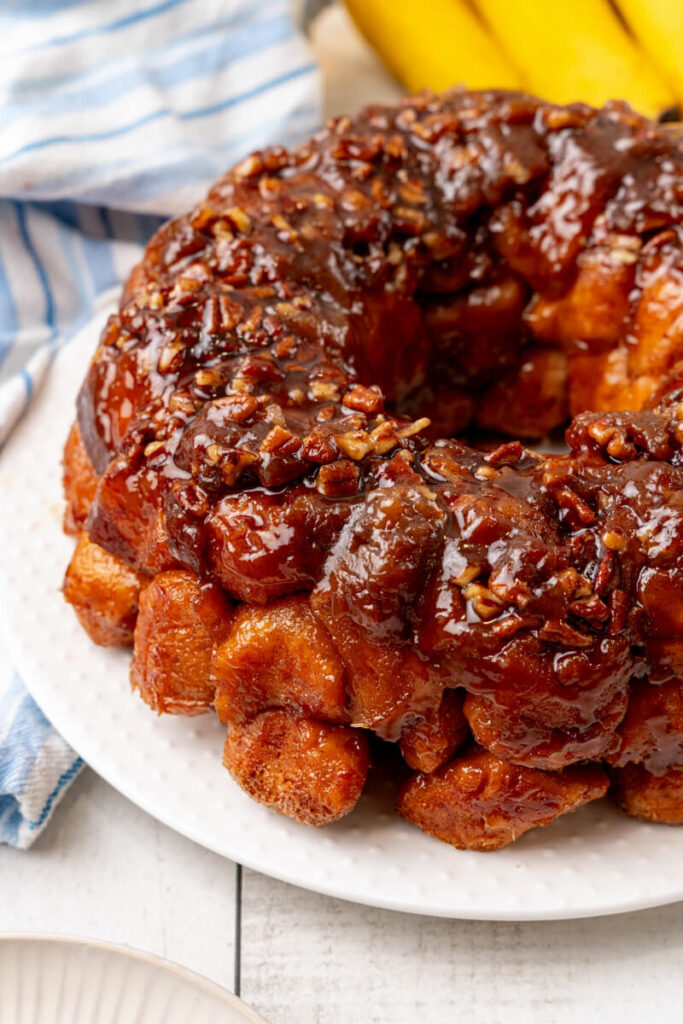 Bananas Foster Monkey Bread - Accidental Happy Baker
